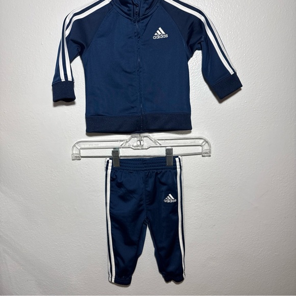 adidas | Matching Sets | Adidas Dark Blue Tracksuit With White Accents ...